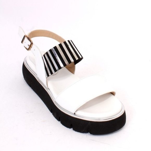 Luca Grossi | Shoes | Luca Grossi 456a White Leather Elastic Platform ...